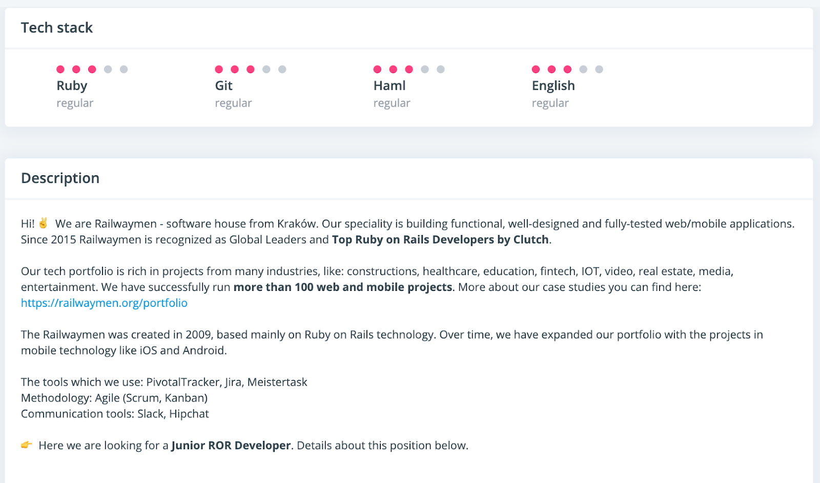 Hiring Ruby on Rails Developers - Best Practices and Job Description Template